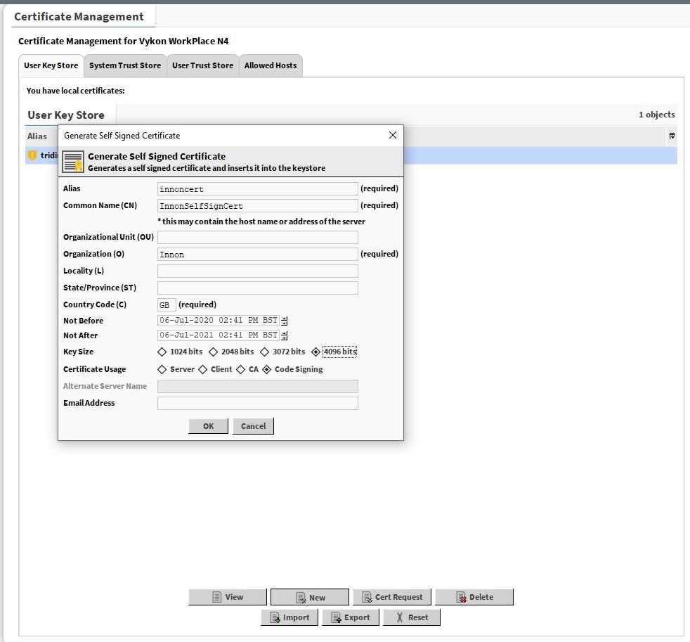 How to self-sign a module for Niagara 4.9