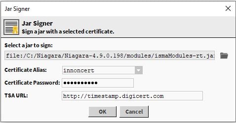 How to self-sign a module for Niagara 4.9