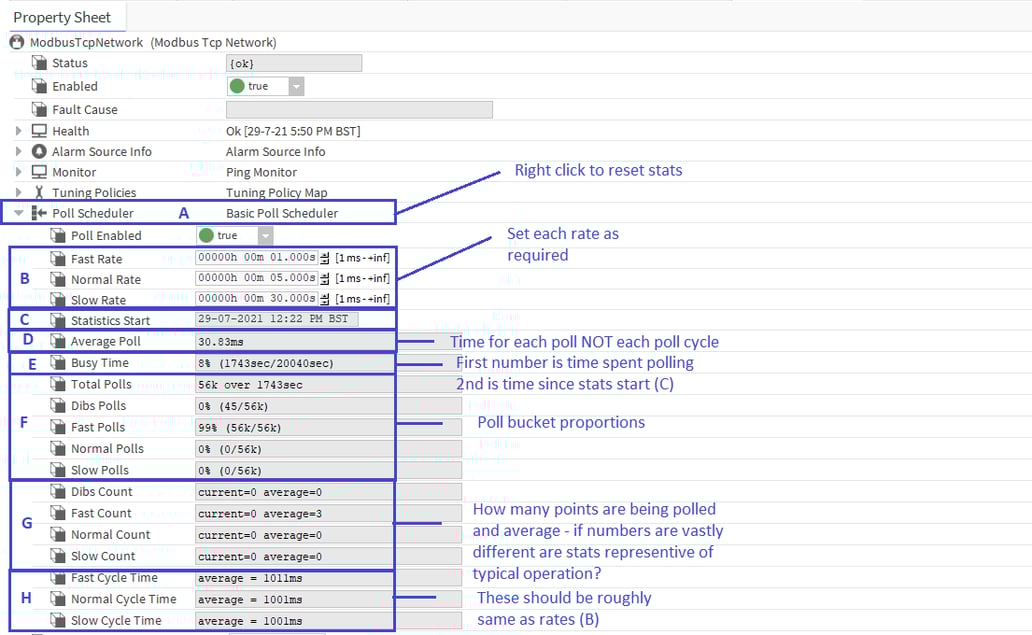 Niagara Drivers Poll Scheduling and Tuning Policy Settings
