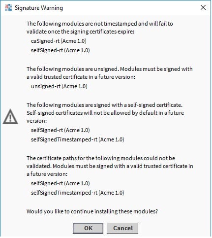 Niagara Module Signing