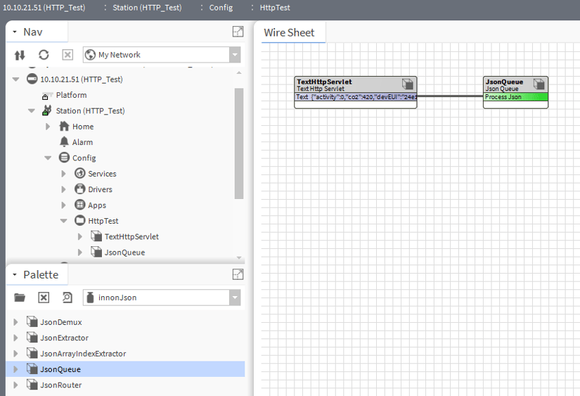 How to read LoraWAN sensors on Niagara (http and json modules from Innon)