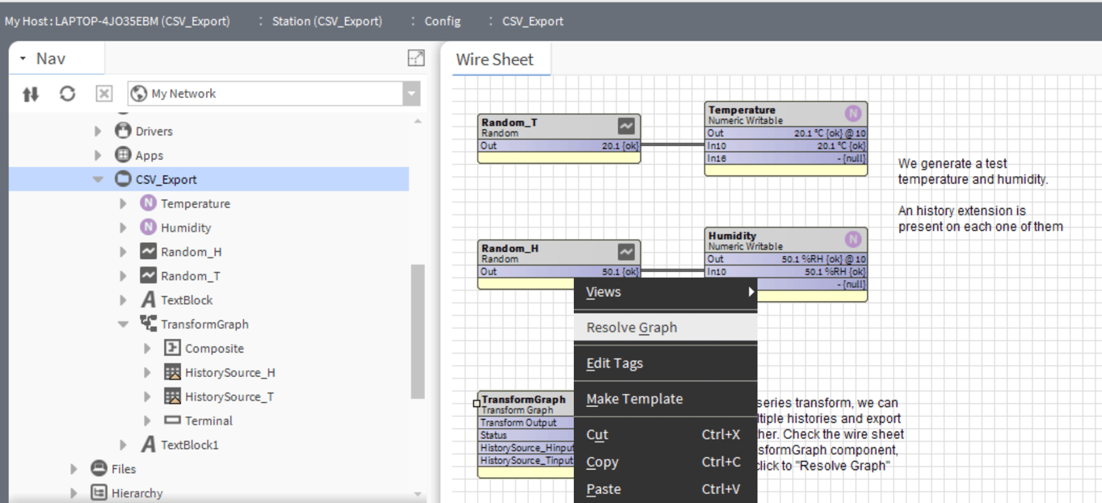 Merge histories together and export them to CSV