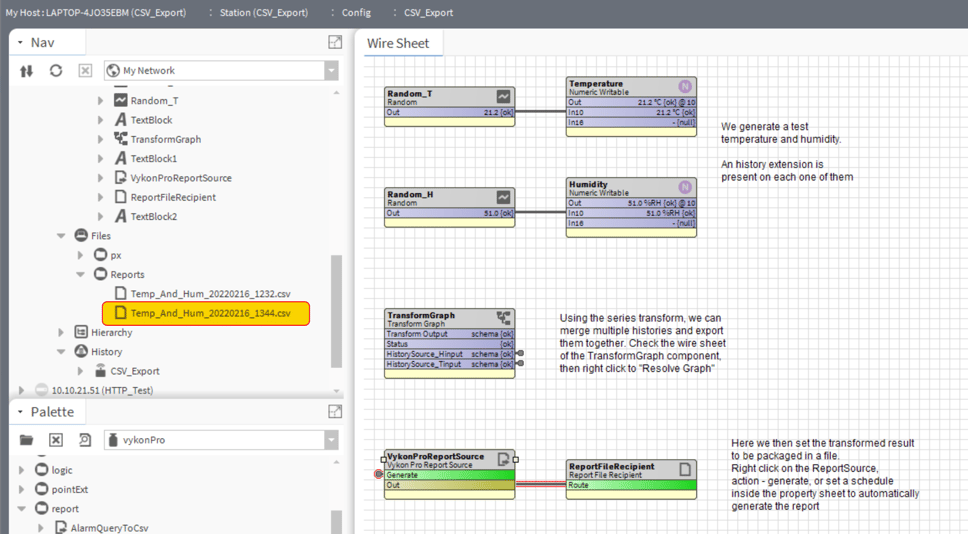 Merge histories together and export them to CSV