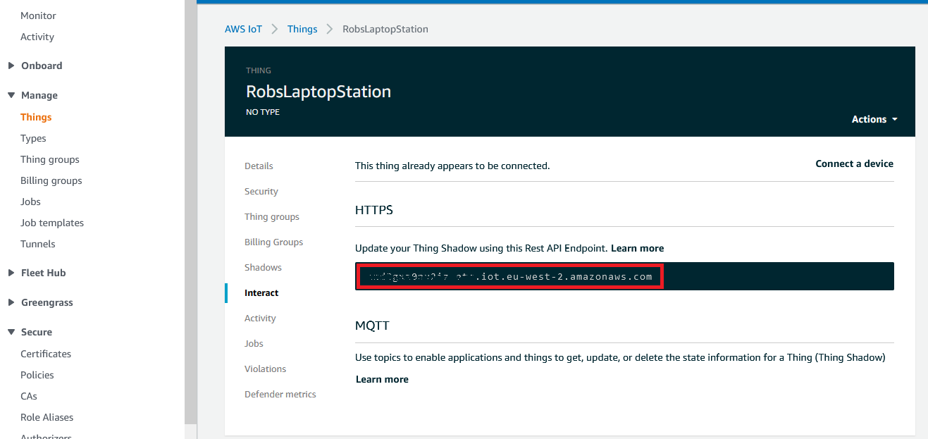 How can I connect a Niagara N4 station to AWS?