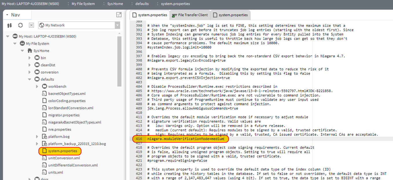 How to lower module signature verification requirements