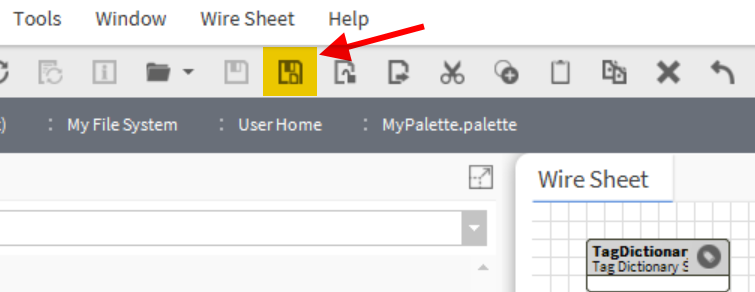 Creating my palette and customizing the "New" menu