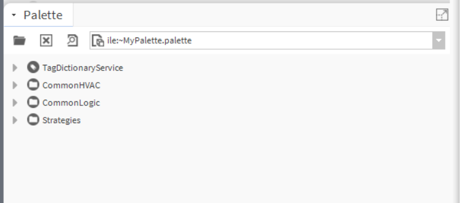 Creating my palette and customizing the "New" menu