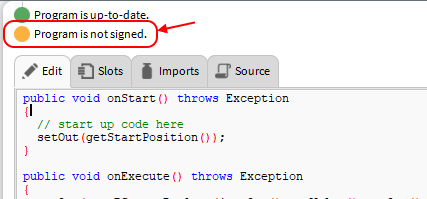 How to sign your Program Object